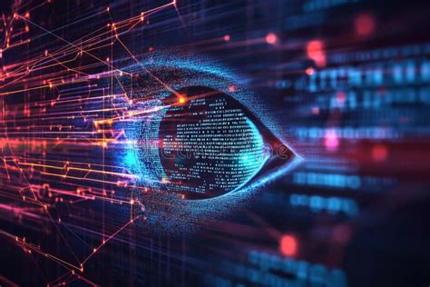 Digital Espionage Concept With Spy Eye And Network Code Stock Illustration Illustration Of