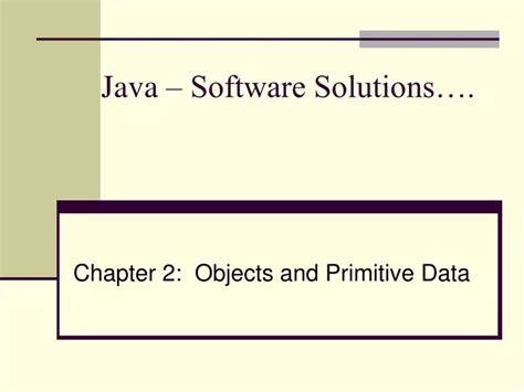 Ppt Java Software Solutions Powerpoint Presentation Free