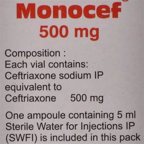 Monocef 1gm Injection At Rs 26 Vial Greater Noida Id 2852541845462