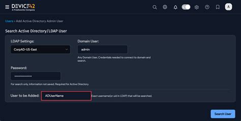 Add An Active Directory User As A Device42 Administrator Device42