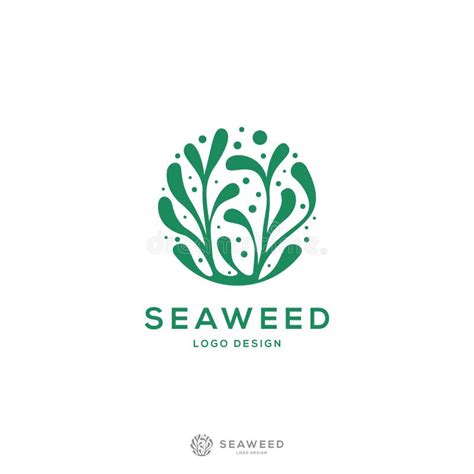 海藻标志设计矢量图 向量例证 插画 包括有 徽标 启发 寿司 使用 设计 产品 向量 海草 178947766