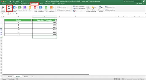 Cara Menggunakan Rumus Subtotal Excel Fungsi Contoh Dan Langkah Penulisan Compute Expert