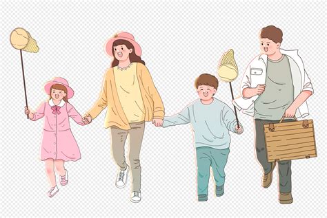 가족 나들이 Png 일러스트 무료 다운로드 Lovepik