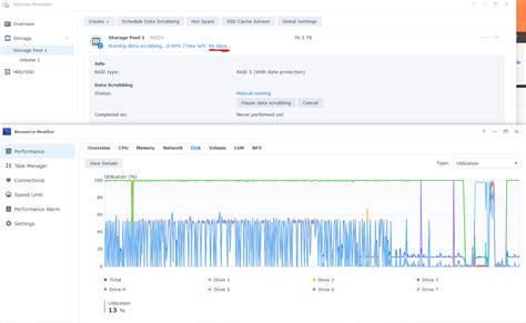 Data Scrubbing 1 Drive Usage At 100 Should I Be Worried The