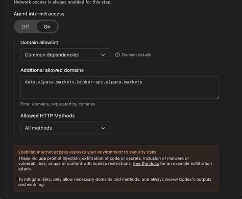 Codex Internet Access Not Working Coding With Chatgpt Openai Developer Community