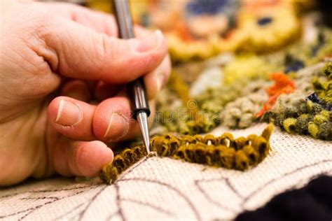 Rug Hooking Stock Image Image Of Fabrix Hooking Woven 288040799