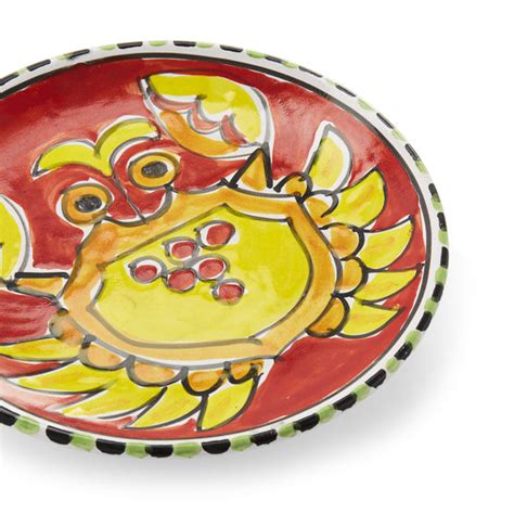 Red Decorative Crab Dish Gil And Roy Props
