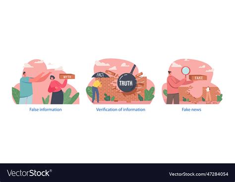 Verification Information Isolated Elements Vector Image