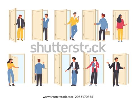 2089 Man Walking Door Stock Vectors And Vector Art Shutterstock