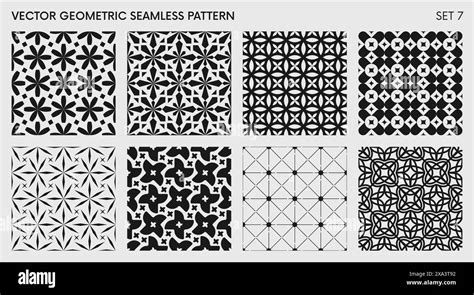 Seamless Vector Elegant Abstract Geometric Pattern For Various Design Black And White Rhythmic