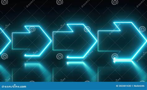 Outline Neon Arrows Stock Illustration Illustration Of Animation