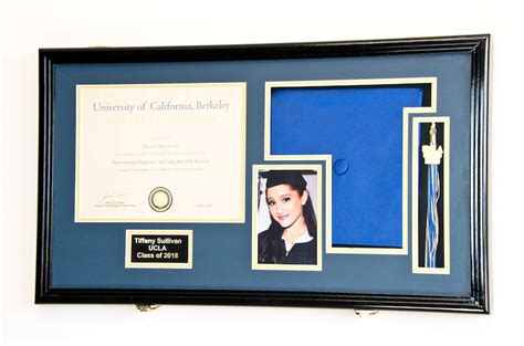 Custom Graduation Diploma Frame Tassel Photo Cap Engraving Etsy
