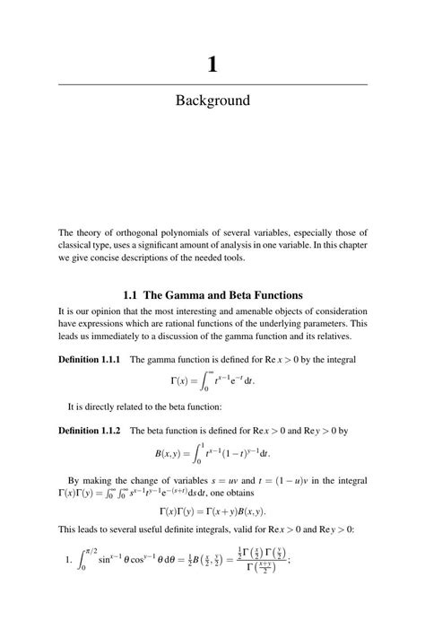 background chapter 1 orthogonal polynomials of several variables