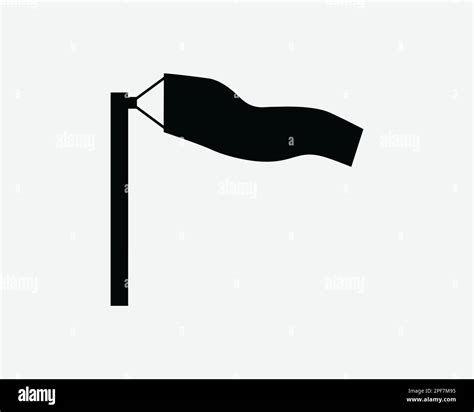 Windsock Icon Wind Cone Sleeve Tube Speed Direction Weather Vector
