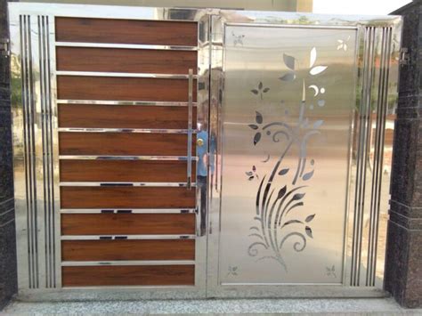 Curl With Leaf Steel Main Gate Design Makerbhawan