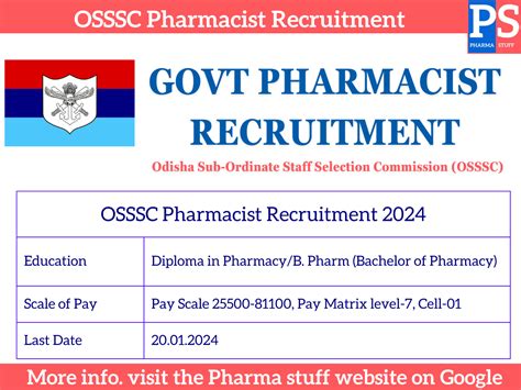 Osssc Pharmacist Recruitment 2024 Pharma Stuff
