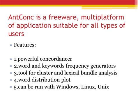 Antconc Is A Freeware Multiplatform Of Application Suitable For All
