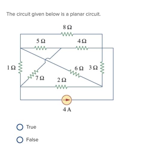Solved The circuit given below is a planar circuit 8Ω 5Ω 4Ω Chegg