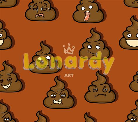 Funny Poop Tumbler Wrap Png Poo Pattern Sublimation Design Seamless
