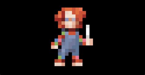 Chucky Low Res Pixelart Chucky Sticker Teepublic