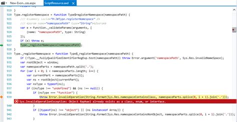 Javascript Uncaught Sysinvalidoperationexception Sysinvalidoperationexception Object