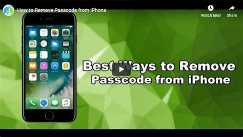 How To Remove Passcode From Iphone