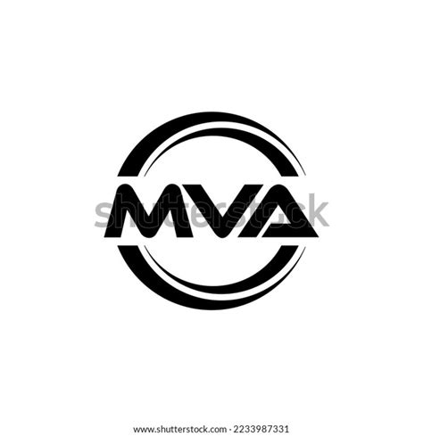 Mva Letter Logo Design Illustration Vector Stock Vector Royalty Free