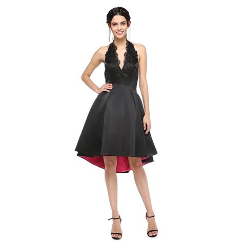 Ts Couture A Line Halter Asymmetrical Satin Cocktail Party Prom Dress