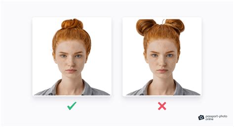 Passport Photo Hair Rules Good And Bad Examples