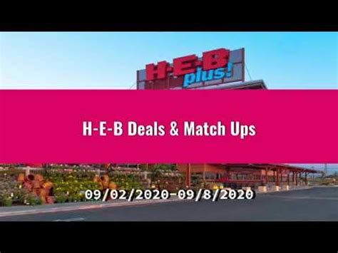 H E B Couponing And Deals This Week September 2nd 8th 2020 How To