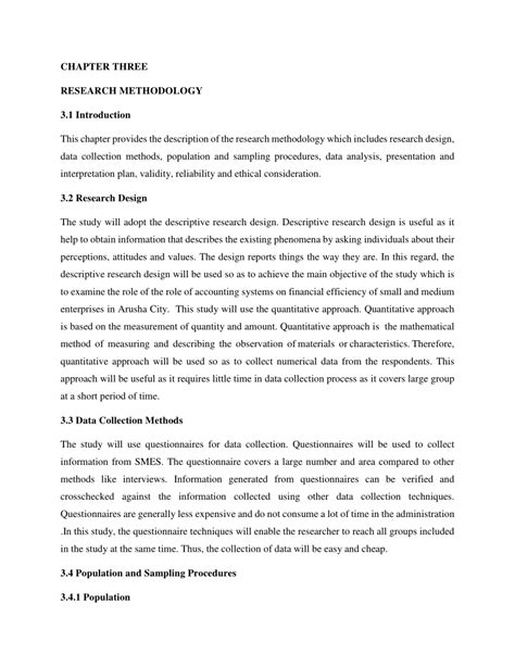 Pdf Chapter Three Research Methodology 31 Introduction