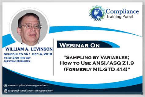 Sampling By Variables How To Use Ansi Asq Z1 9 Formerly Mil Std 414 Webinar