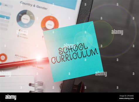 sign displaying school curriculum business showcase designed to