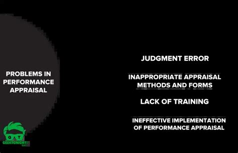 12 Type Of Problems In Performance Appraisal