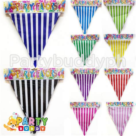 Stripes Banderitas Banner 3m Partybuddyph Shopee Philippines