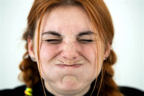 Premium Photo Close Up Portrait Of Angry Redhead Teenage Girl