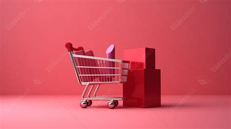 Computer Based Shopping Cart Concept With Lipstick Credit Card And Copy