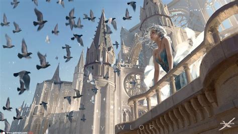 Reina Blanca En Castillo Con Aves Fondo De Pantalla 4k Id5213