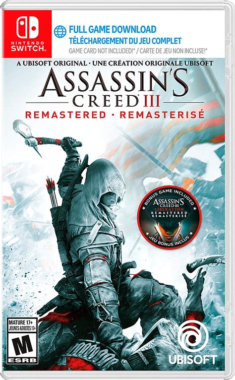 Assassins Creed 3 Remastered Code In Box Remastered Edition Nintendo