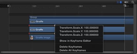 modify keyframes in the timeline motion help