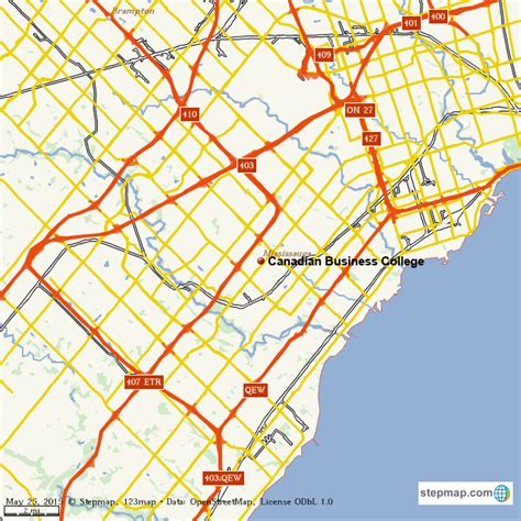 Stepmap Canadian Business College Landkarte Für World