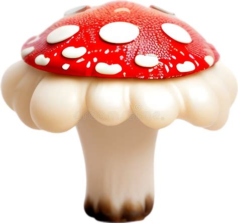 Cute Cartoon Kawaii Mushroom Icon Kawaii Mushroom Clipart Stock Image