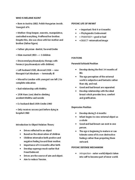 object relation theory pdf object relations theory id