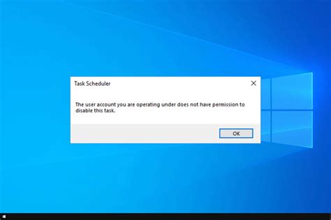 Fix User Account Doesnt Have Permission To Disable Task