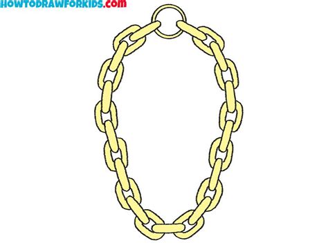 How To Draw A Chain Drawing Tutorial Easy Easy Drawings Name Drawings