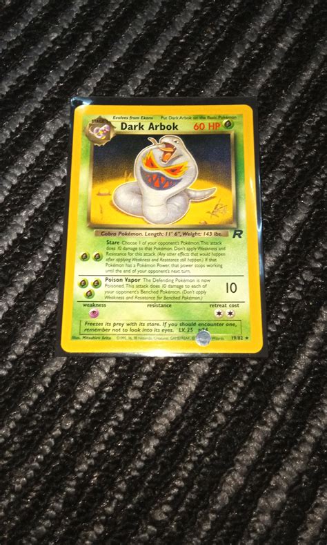 Pokemon Dark Arbok Hobbies And Toys Toys And Games On Carousell
