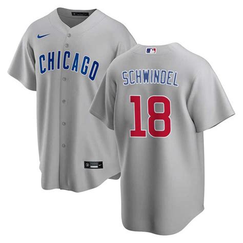 Chicago Cubs Frank Schwindel Nike Road Replica Jersey With Authentic L