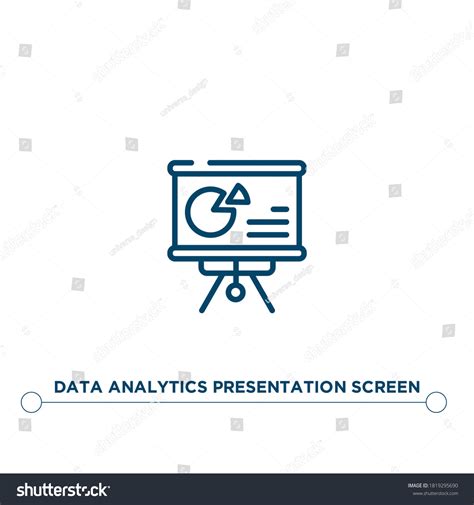 Data Analytics Presentation Screen Outline Vector Stock Vector Royalty