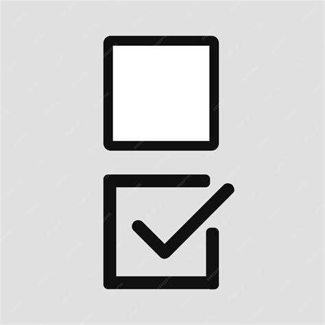 Premium Vector Checkbox Set With Blank And Checked Checkbox Line Art