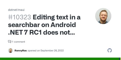 Editing Text In A Searchbar On Android NET 7 RC1 Does Not Have The
